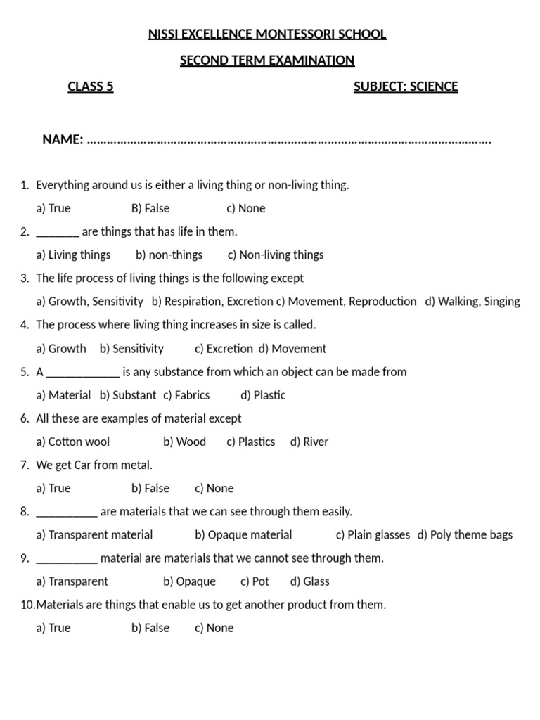 class 5 Science | PDF | Water | Filtration