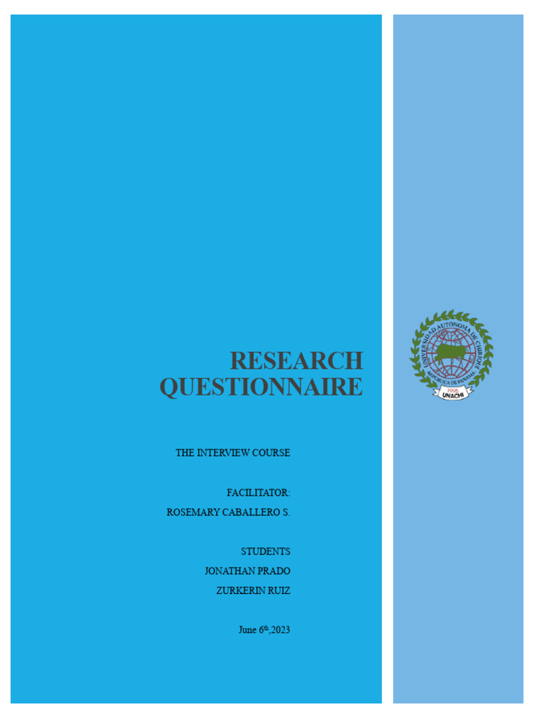 Research questionnaire | PDF | Learning | Foreign Language