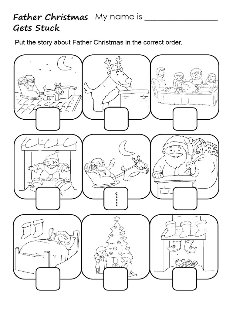 Santa Gets Stuck Worksheet FLK | PDF Santa Gets Stuck Worksheet FLK | PDF