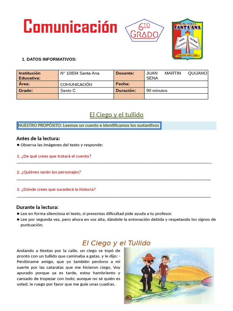 El Ciego y El Tullido | PDF | Sustantivo