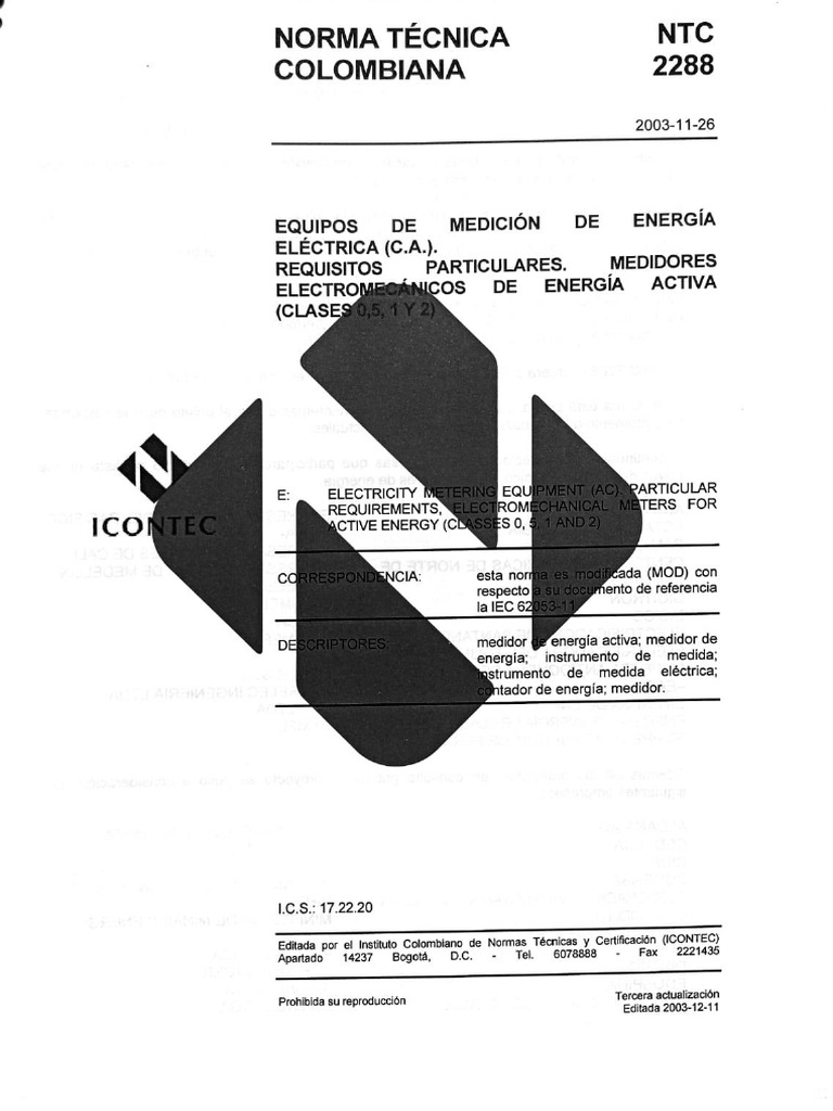 Norma NTC 2288 | PDF