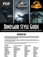 Jurassic Park Trilogy Dinosaur Style Guide v2 | PDF | Tyrannosaurus | Taxa