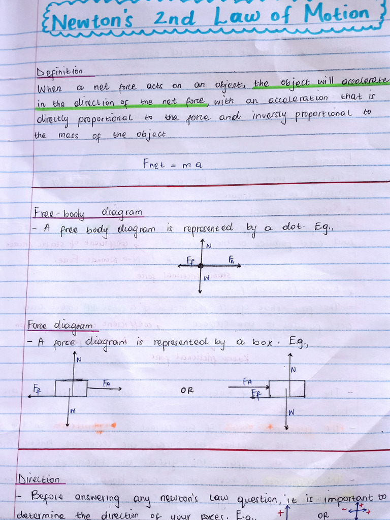 Newtons 2nd Law. G12 | PDF