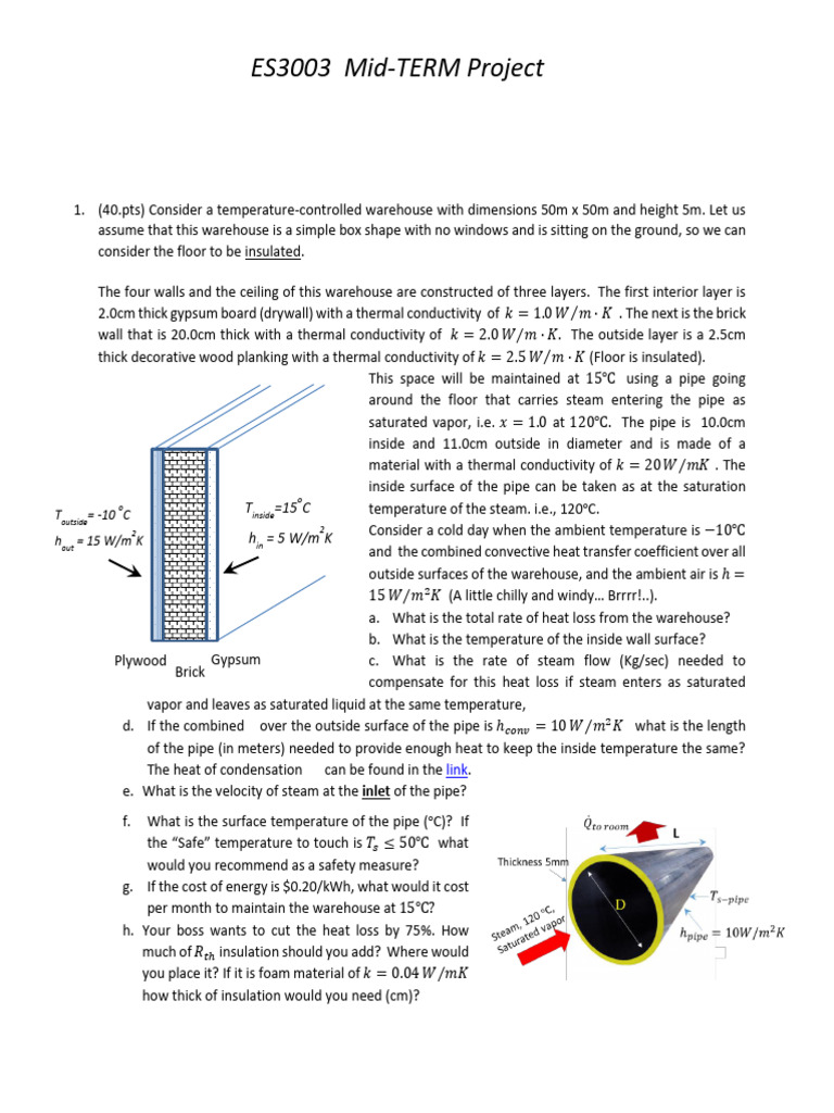 ES3003.24 Mid-Term | PDF | Heat Transfer | Thermal Insulation