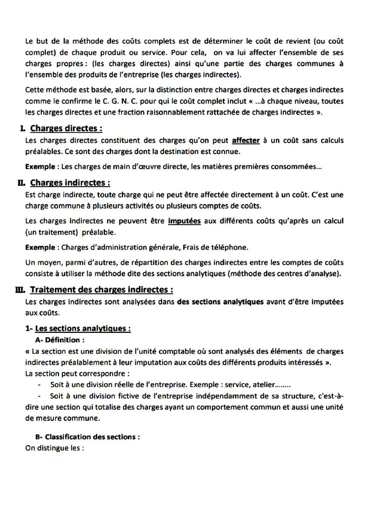 Répartition Des Charges Indirectes | PDF