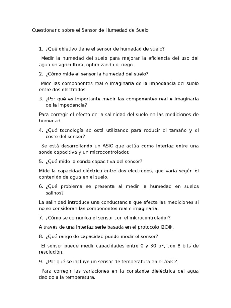 Cuestionario de 30 Preguntas | PDF | Sensor | Ingeniería Informática