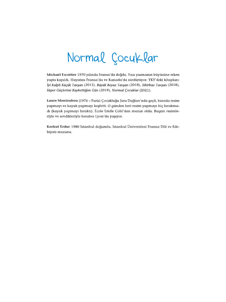 Normal Cocuklar PDFtadimlik | PDF