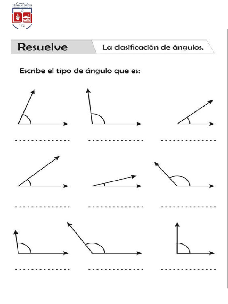 Ficha 1 Ángulos | PDF