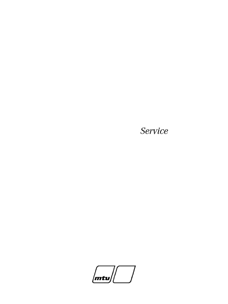 Mtu - Technical Documentation: Service | PDF | Bearing (Mechanical) | Screw