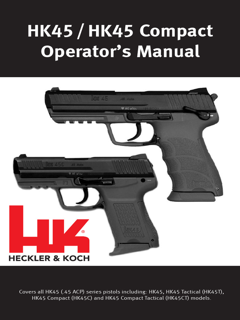 HK45-Series-Operators-Manual-1_19_2024 | PDF | Trigger (Firearms) | Projectile Weapons