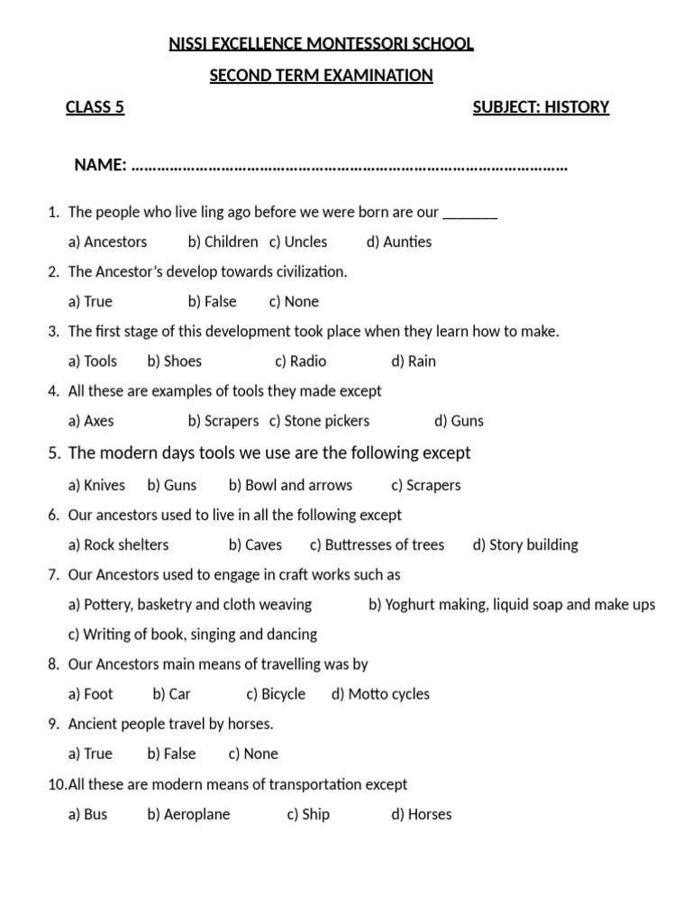 class_5_history[1] | PDF | Ghana | Kofi Annan