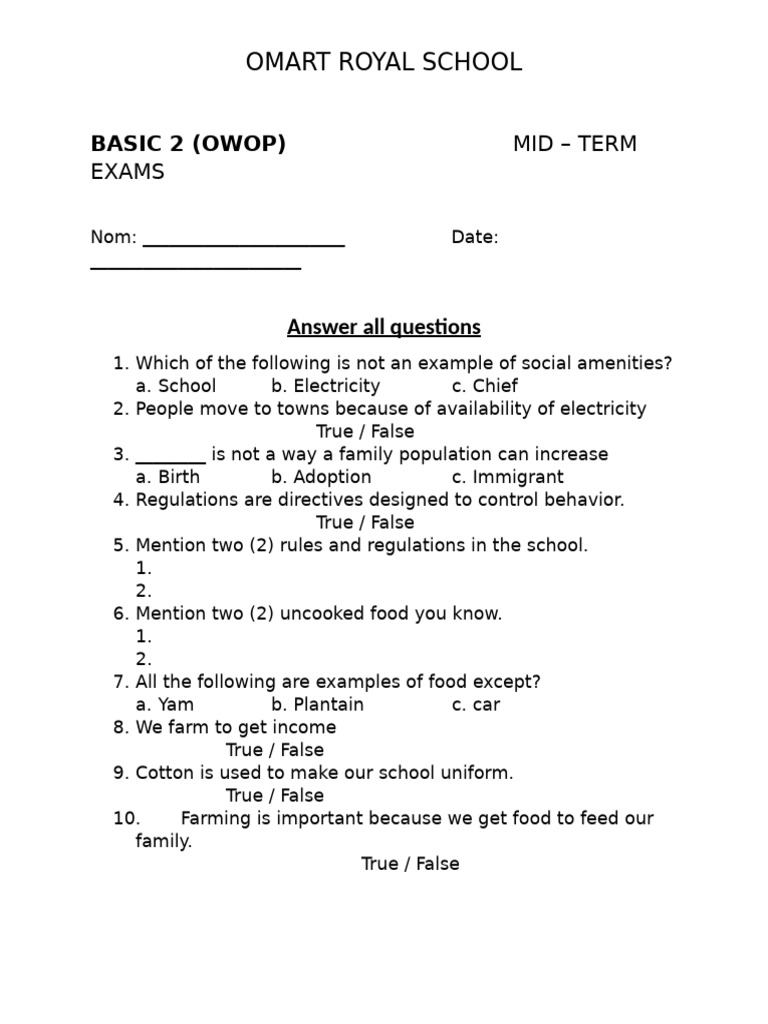 Basic 2 Owop | PDF | Wellness