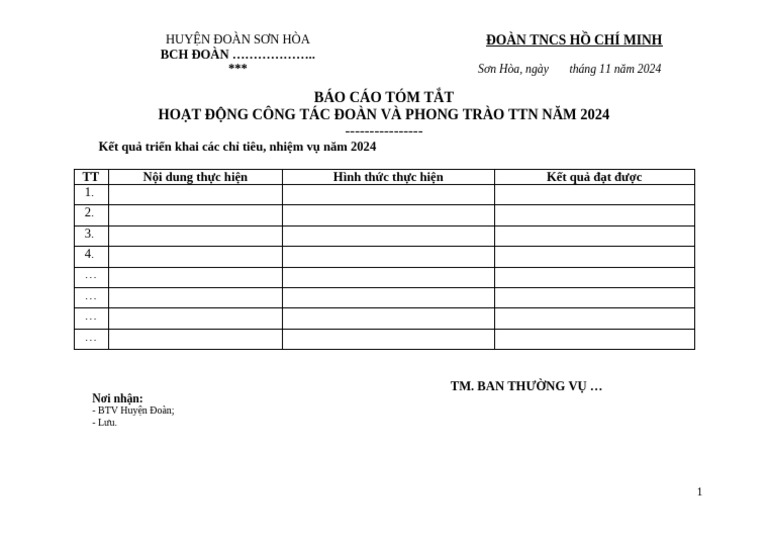 BCTT Ho T Đ NG 2024 | PDF
