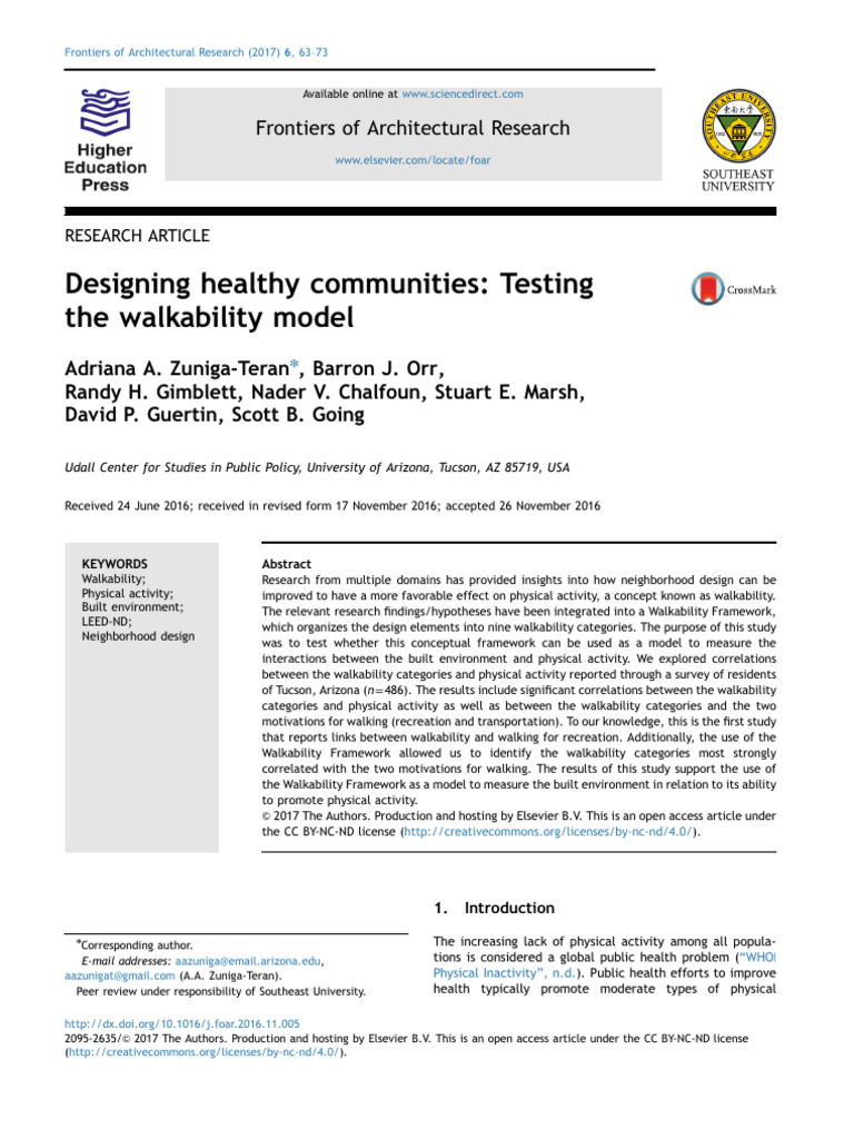 Tucson's Walkability Framework Study | PDF | Race And Ethnicity In The ...