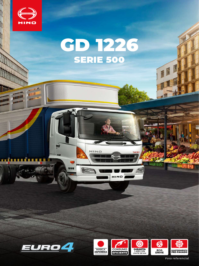 Ficha Técnica Hino GD 1226 | PDF | Eje | Tecnología de vehículos