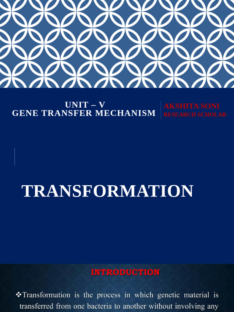 Gene Transfer Mechanisms | PDF