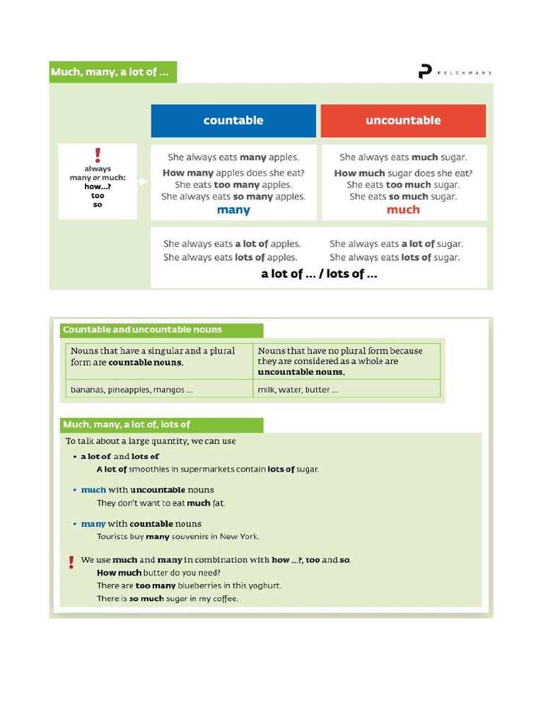 Quantifiers Much, Many | PDF