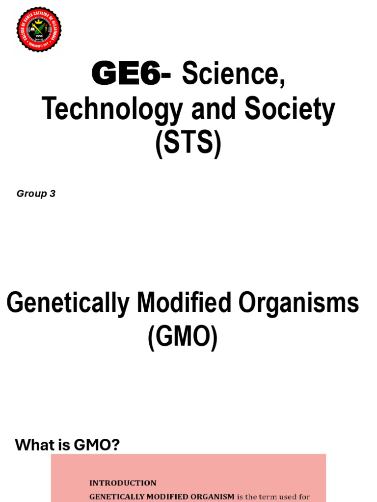 STS: GMO and Biotechnology | PDF