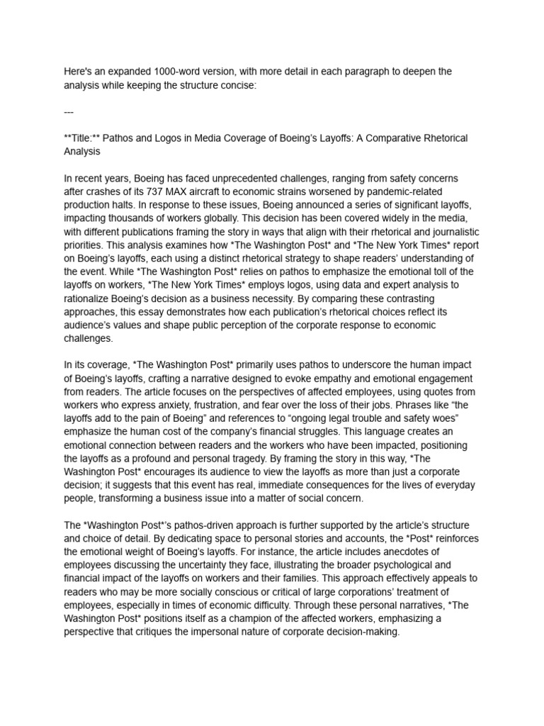 Here's an expanded 1000-word version, with more detail in each ... Here's an expanded 1000-word version, with more detail in each ...