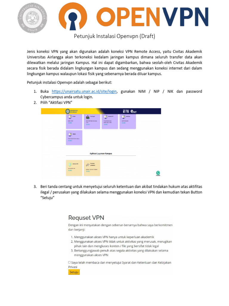 Panduan Instalasi OpenVPN untuk Unair | PDF | Komputer