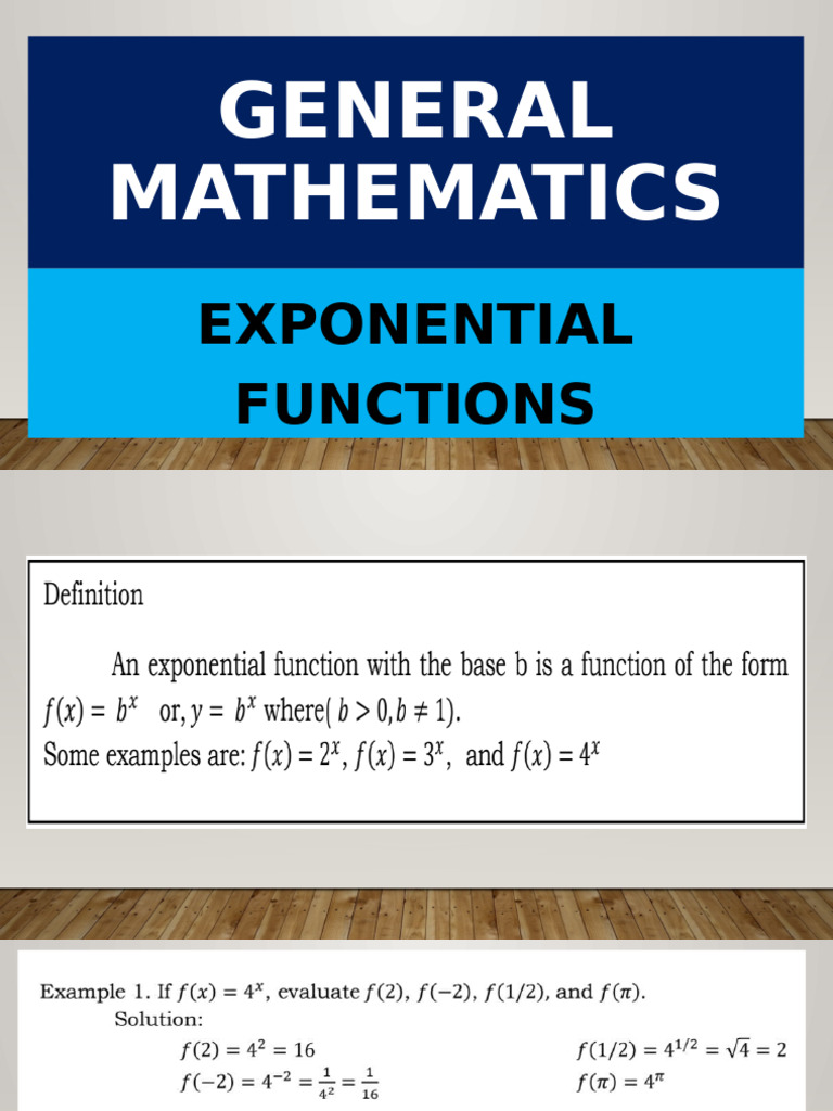5 Exponential Functions 074548 | PDF
