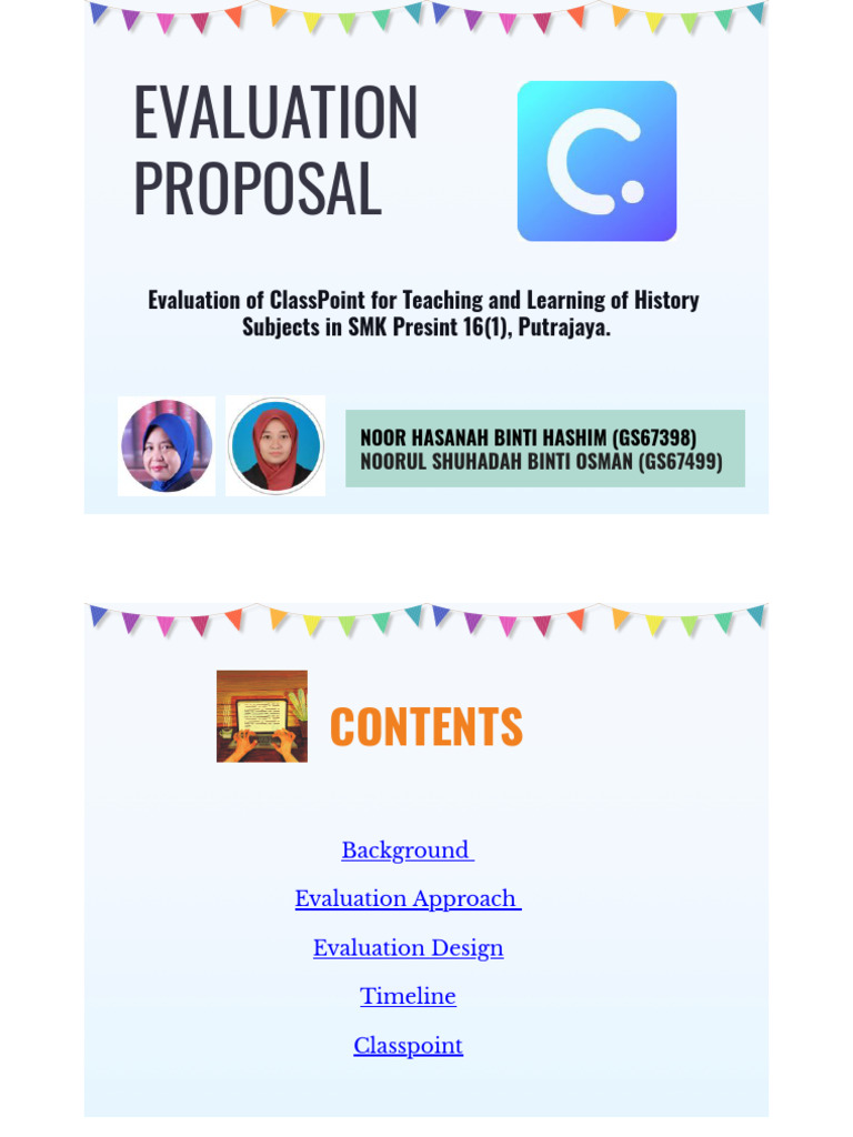 ClassPoint Evaluation Proposal | PDF | Evaluation | Teachers