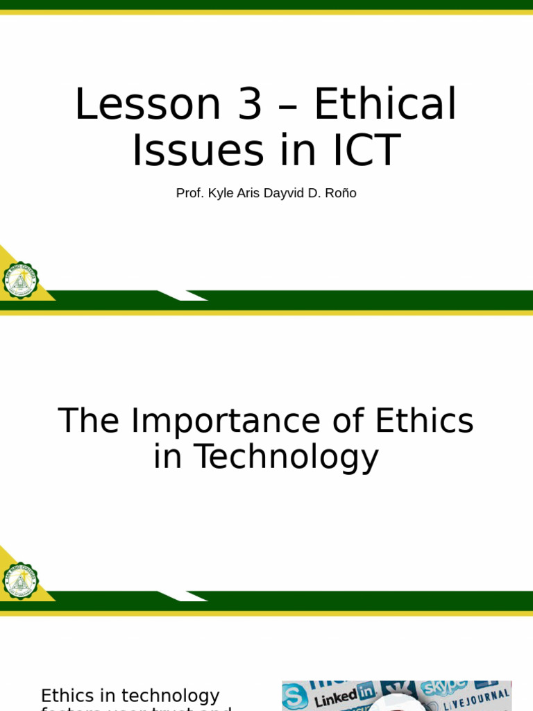 Ethical Issues in ICT Explained | PDF | Computer Security | Security