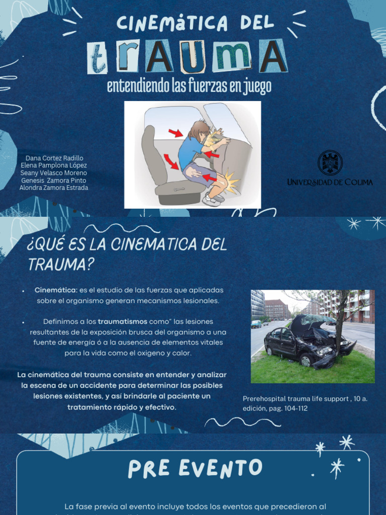 Cinemática del Trauma: Análisis y Lesiones | PDF | Fuerza | Medicina ...
