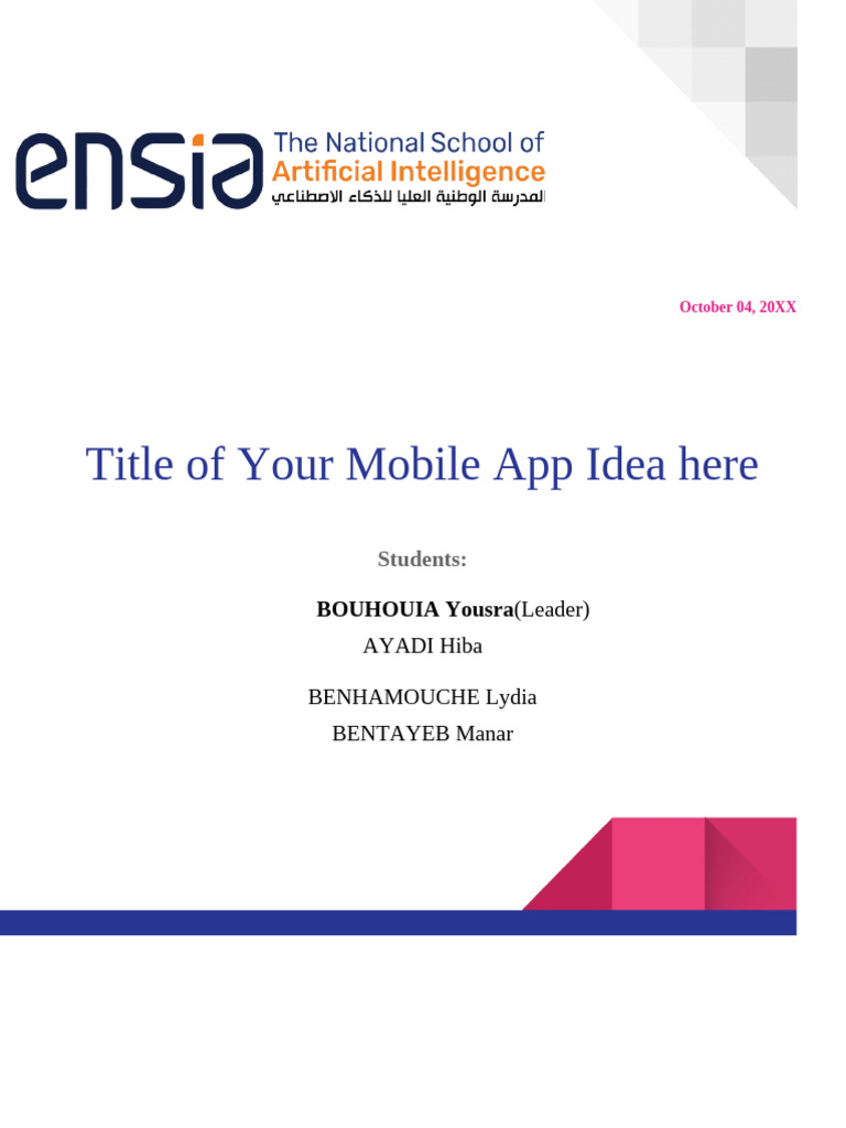 Project Specs Template | PDF | Mobile App | Social Media