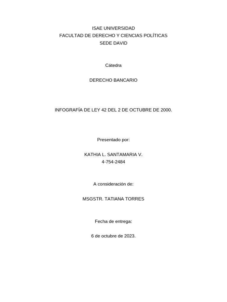 Infografia Ley 42 | PDF | Lavado de dinero | Bancos