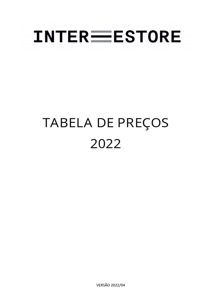 Tabela de Precos Interestores 2022 11 | PDF | Ferimento | Despesa
