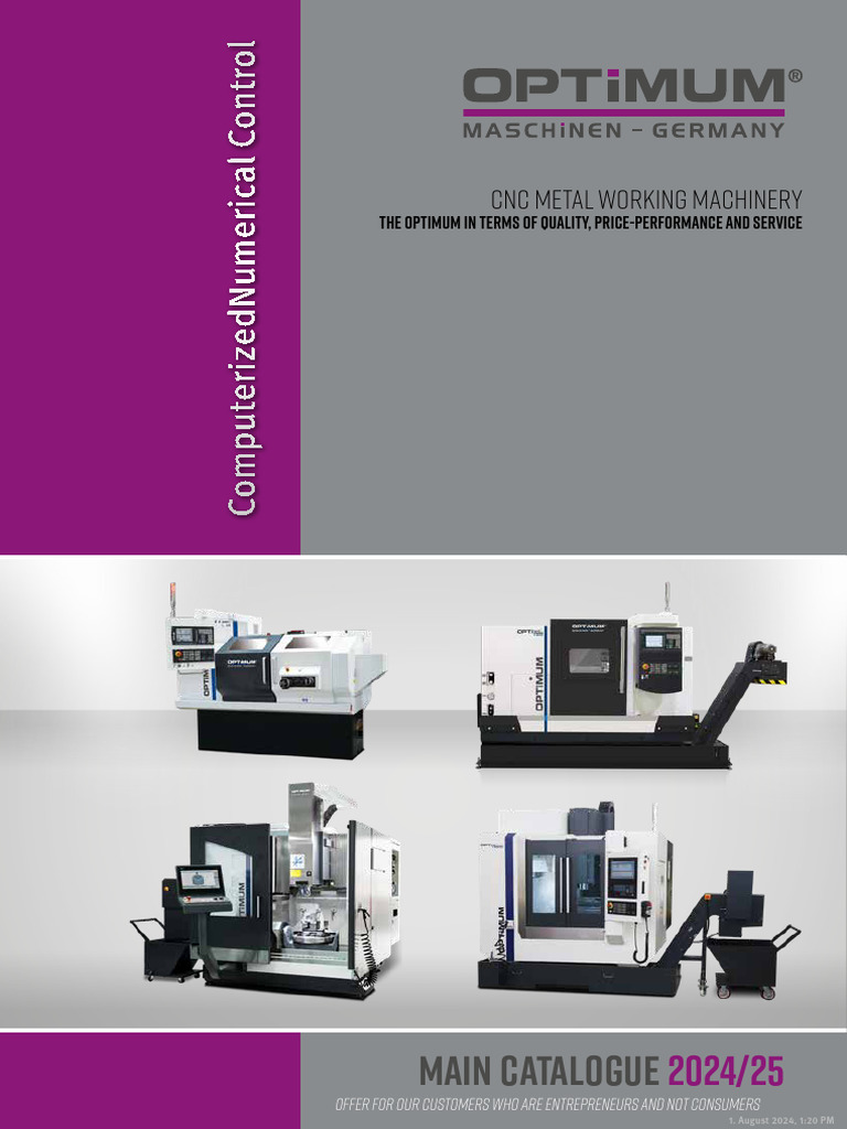 OPTIMUM CNC Main Catalogue 2024 25 | PDF | Numerical Control | Engineering