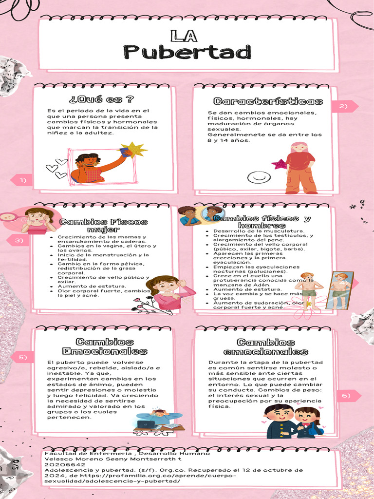 Infografía Pdf Pubertad Adolescencia