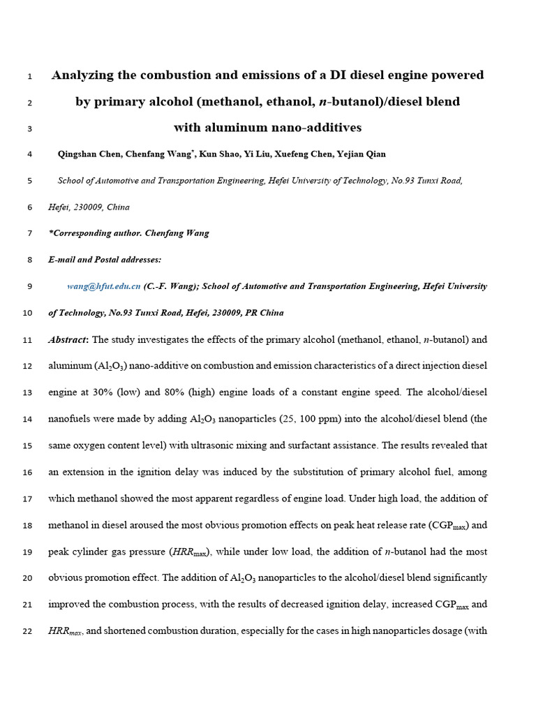 Chen 2022 | PDF | Biodiesel | Combustion