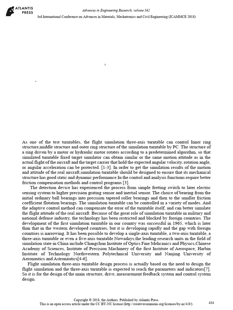 Structural Design of Three-Axis Turntable For A Flight Simulation | PDF ...