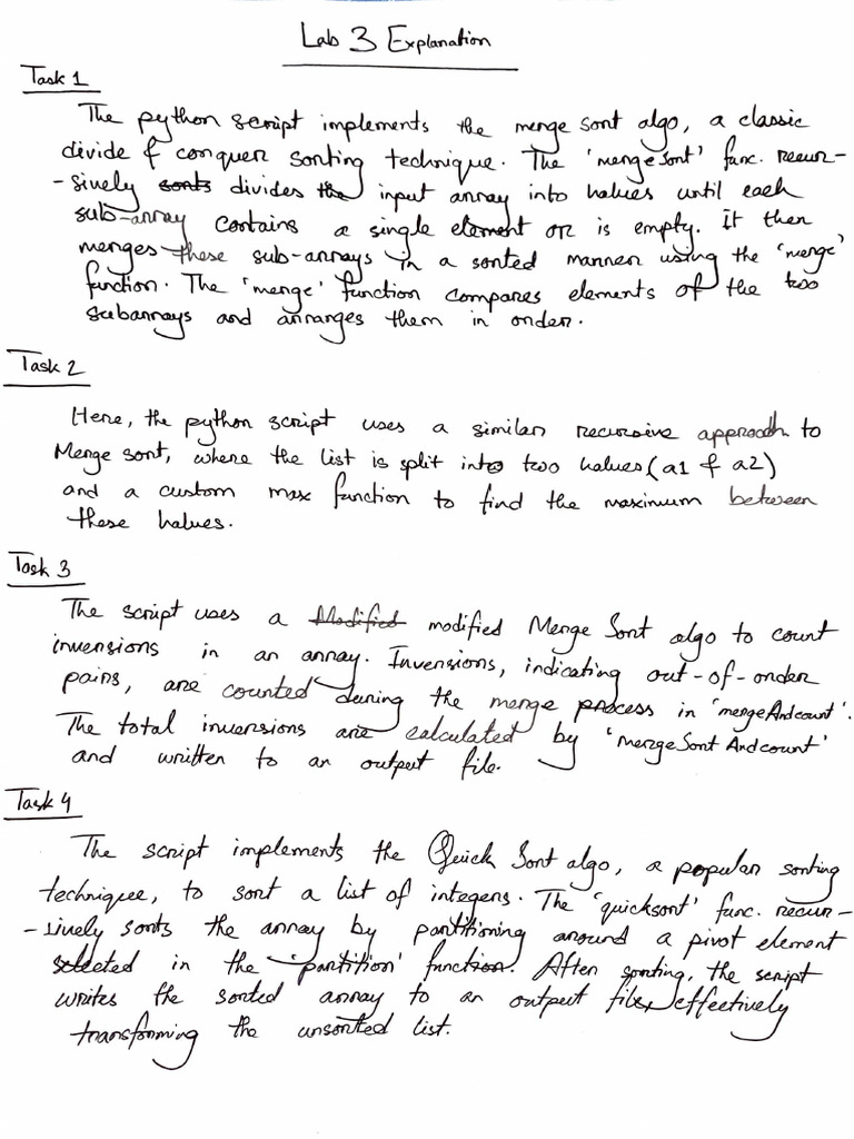 Lab 3 explanation CSE221 | PDF