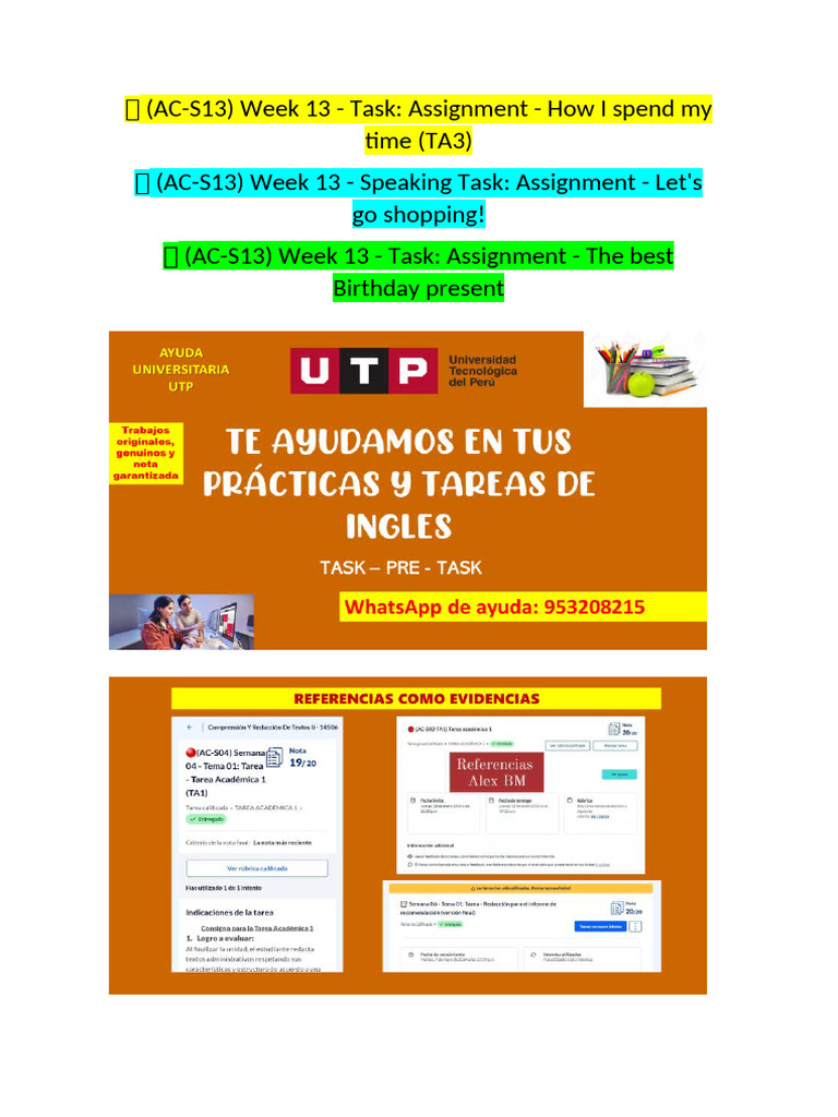 ? (AC-S13) Week 13 - Task Assignment - How I Spend My Time (TA3) | PDF | You Tube | Multimedia