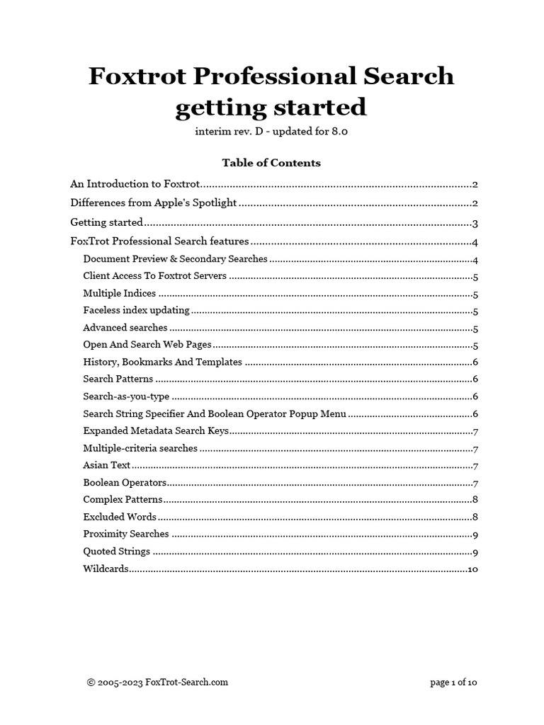 FoxTrot Search - Getting Started | PDF | Search Engine Indexing | Tag (Metadata)