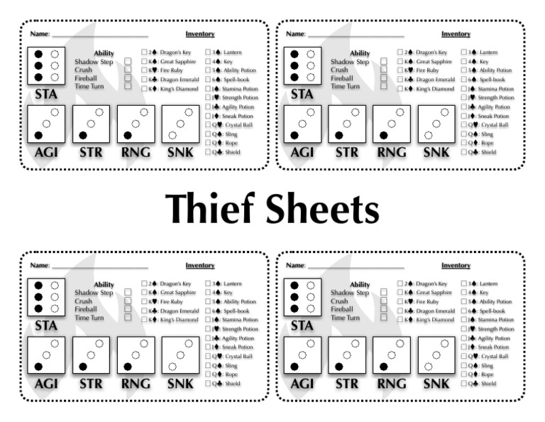 Thief_Sheets | PDF | Gemstone | Jewellery Components