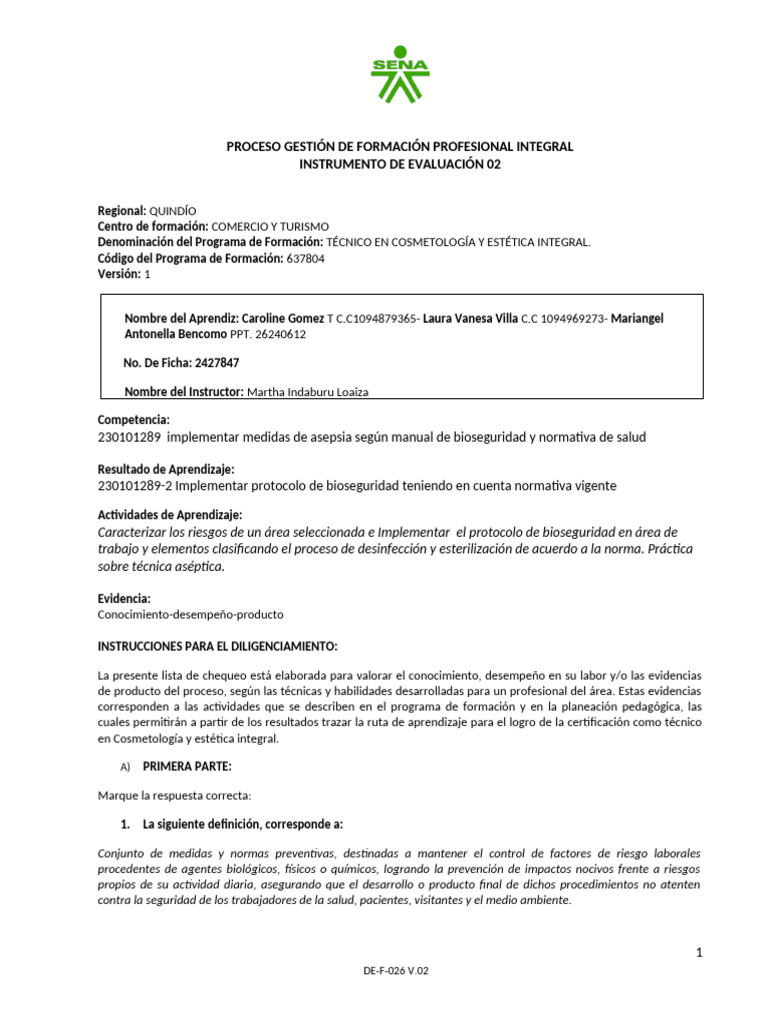 LCH Instrumento de Antoo | PDF | Contaminación | Riesgo