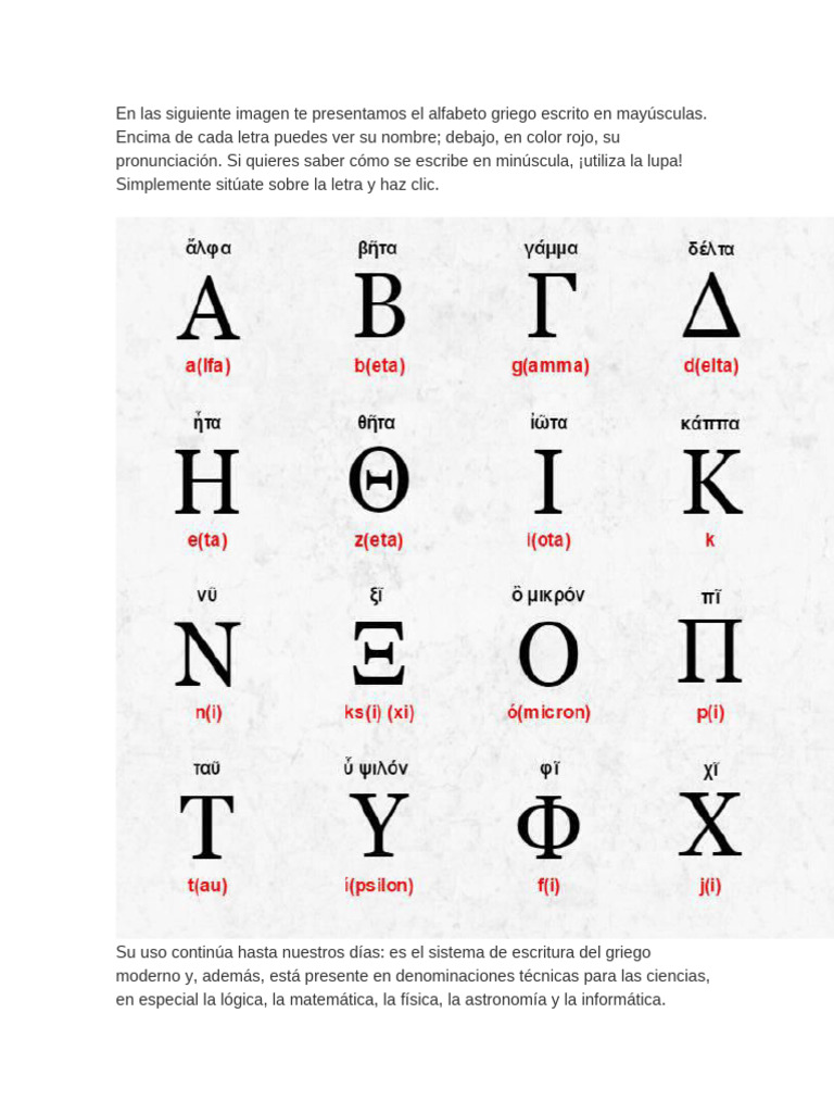 Alfabeto, Diptongos Consonantes | PDF | Consonante | Alfabeto griego
