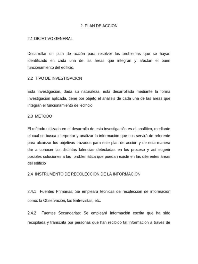 PLAN DE ACCION | PDF | Informática