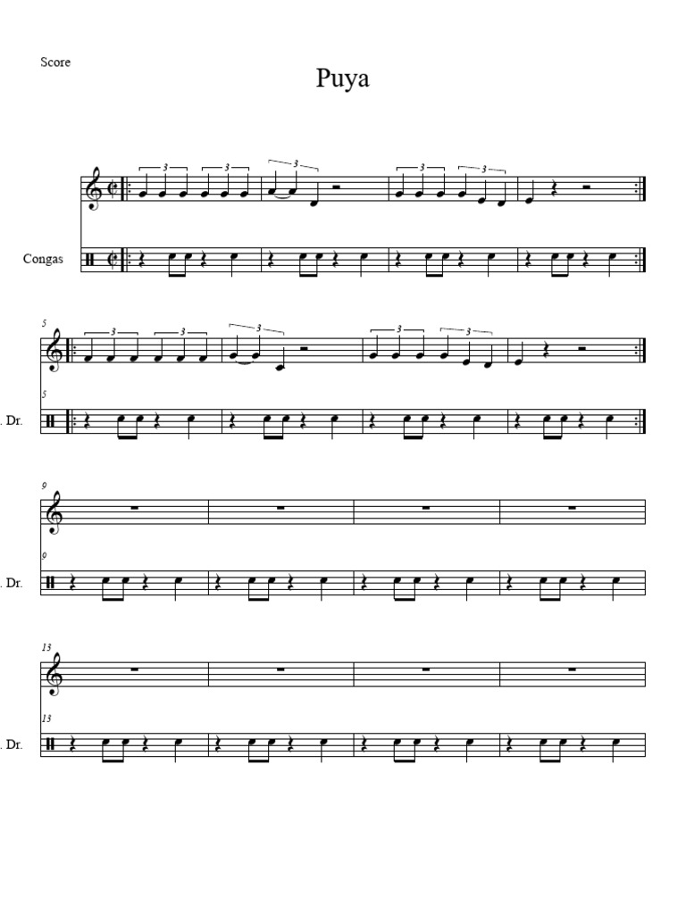 Congas and Puya Score Sheet | PDF