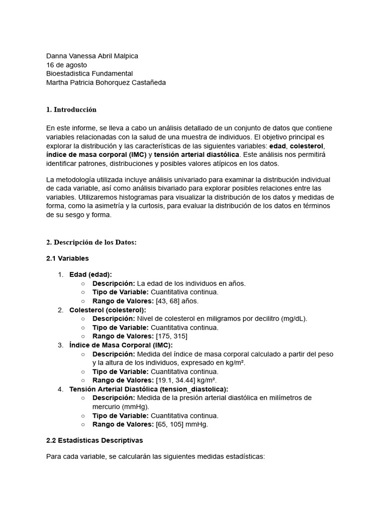 Estadistica Descriptiva Univariada y Multivariada | PDF | Estadísticas descriptivas | Índice de ...