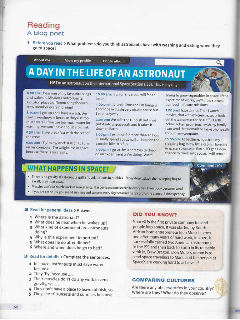 A Day In... 1st Cond. Reading | PDF