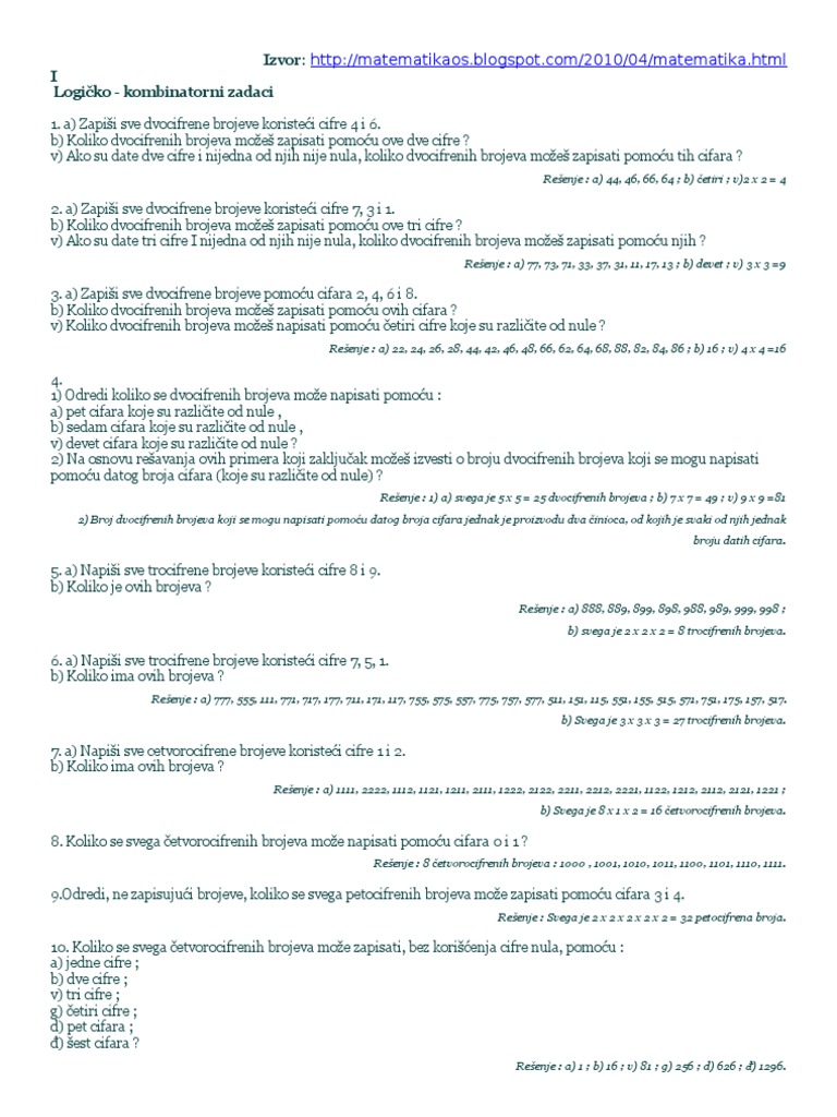 Logicki Zadaci 01 | PDF