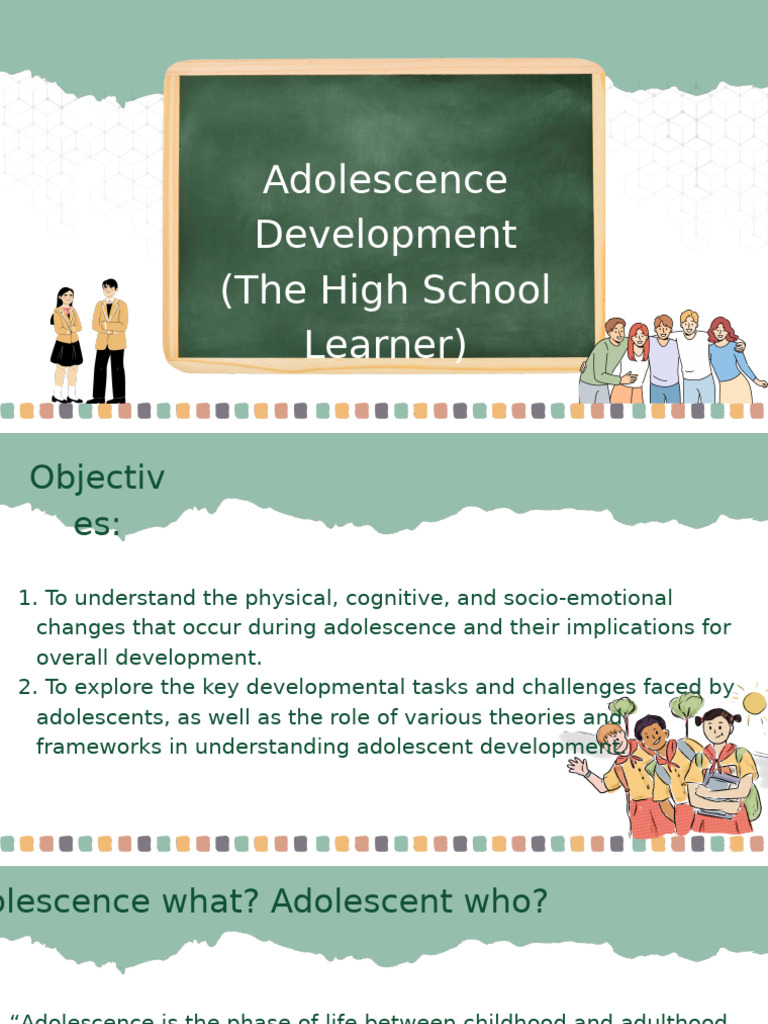 Adolescence Development The High School Learner - F | PDF | Adolescence ...