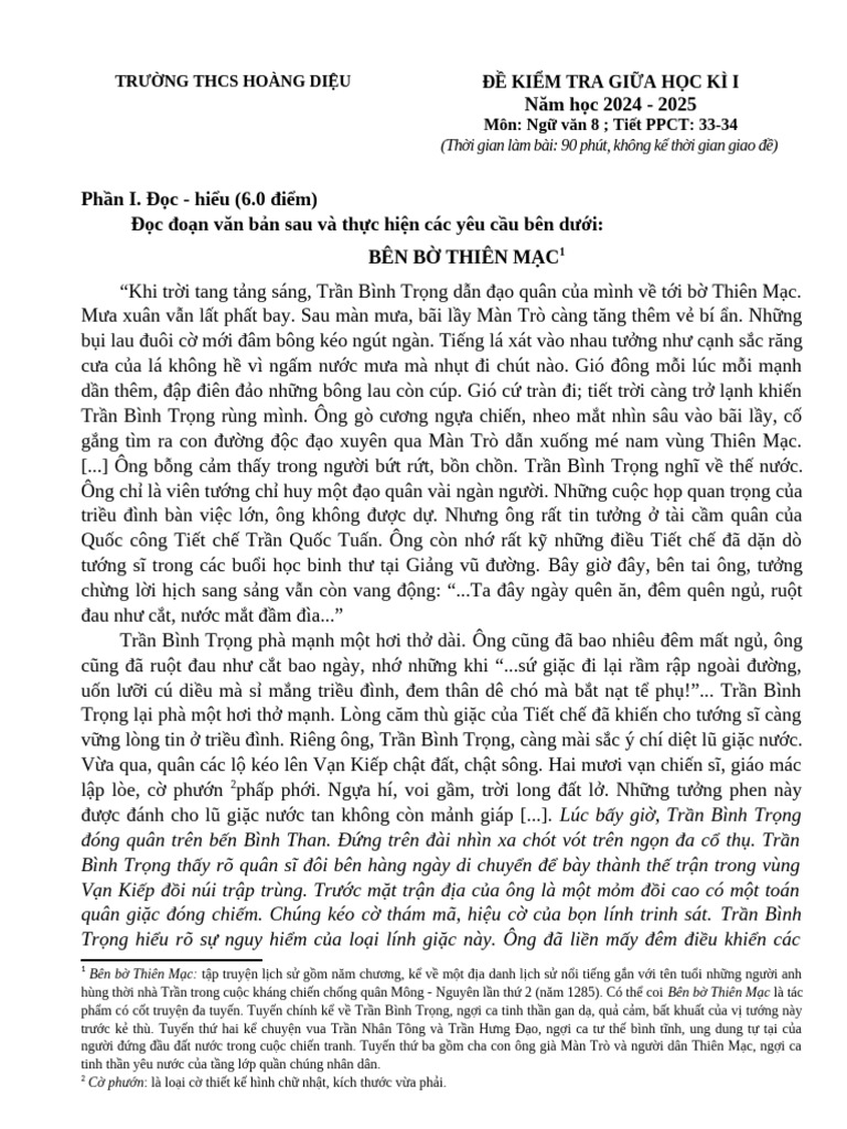 De Kiem Tra Giua Ki 1 (24-25) | PDF