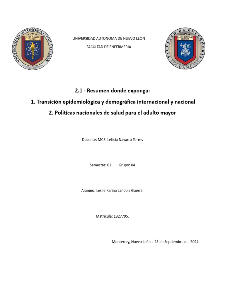 EV 2.1 GERONTO | PDF | Población | Epidemiología
