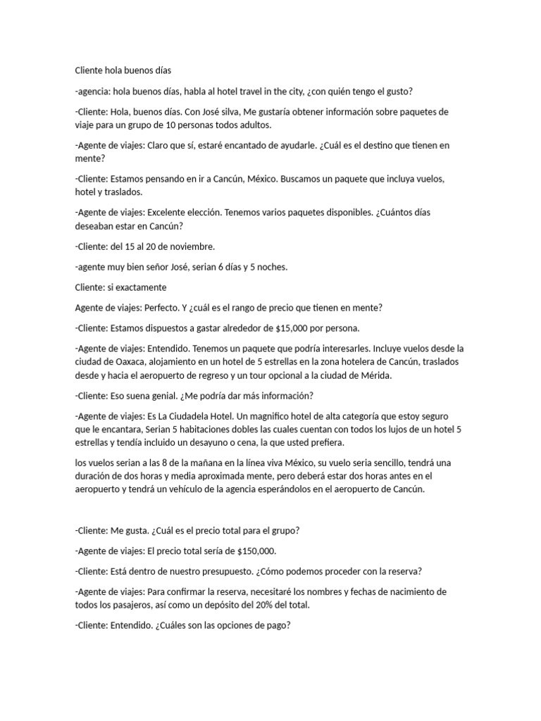 Dialogos[1] | PDF | Hotel | Tarjeta de crédito